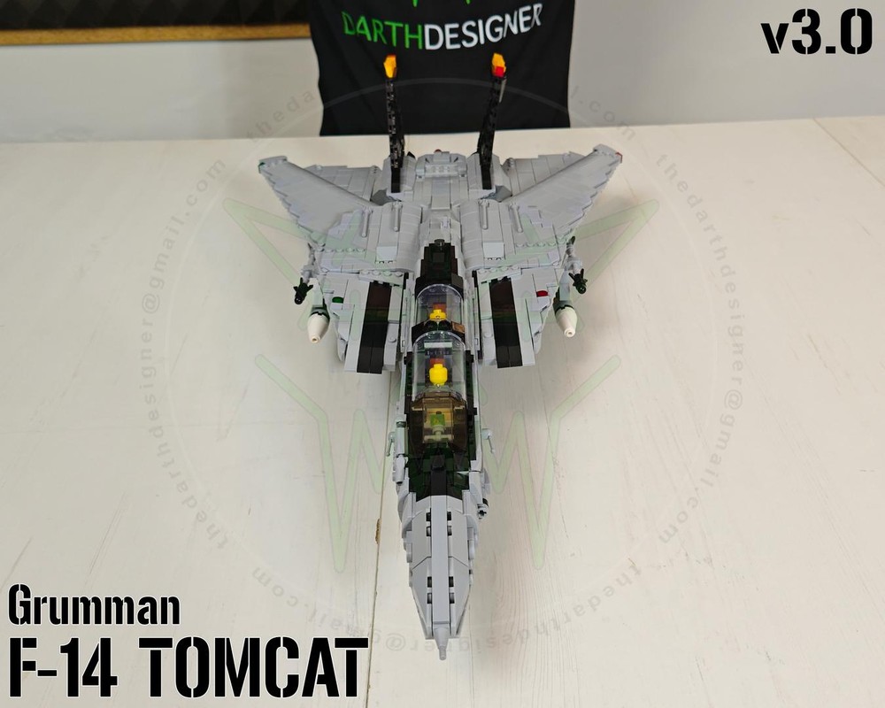LEGO MOC Grumman F-14 TOMCAT - 1:35 Scale (v3) by DarthDesigner | Rebrickable - Build with LEGO