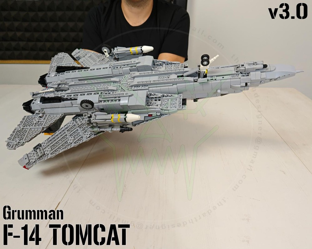 LEGO MOC Grumman F-14 TOMCAT - 1:35 Scale (v3) by DarthDesigner | Rebrickable - Build with LEGO