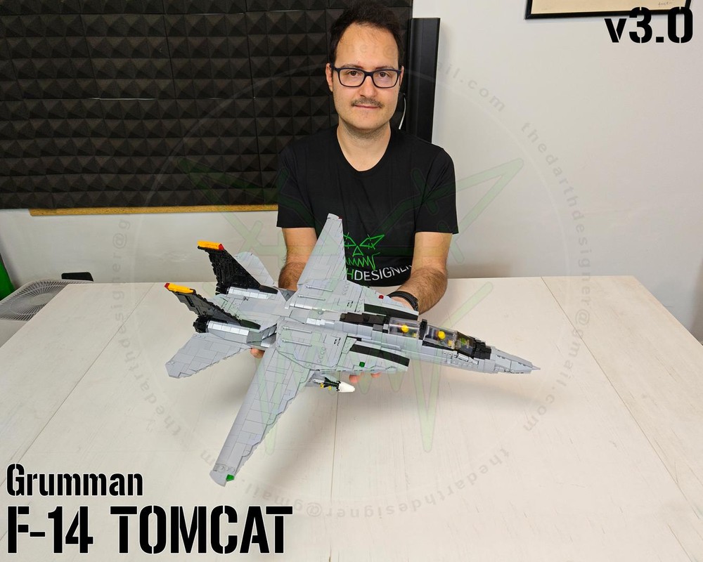 LEGO MOC Grumman F-14 TOMCAT - 1:35 Scale (v3) by DarthDesigner | Rebrickable - Build with LEGO