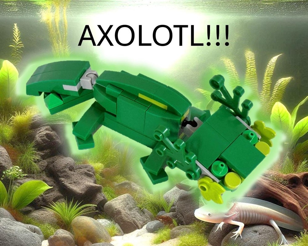 Lego Moc Axolotl By Tinyhandsbuilders Rebrickable Build With Lego