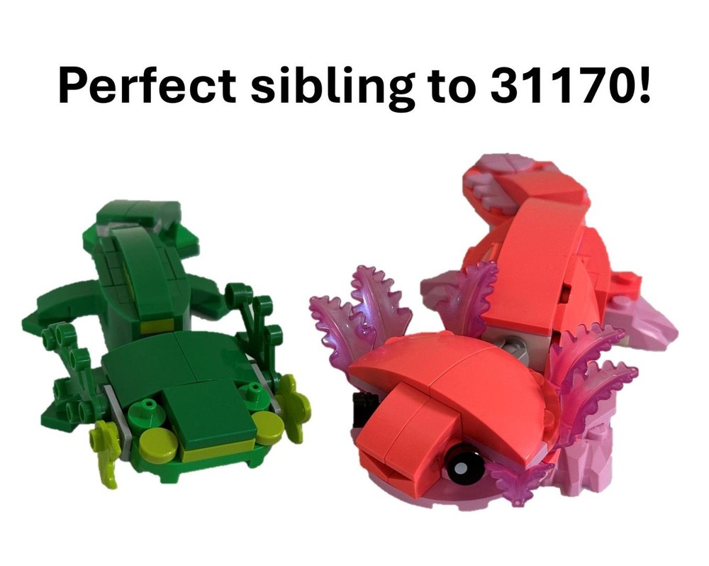 LEGO MOC Axolotl by tinyhandsbuilders | Rebrickable - Build with LEGO