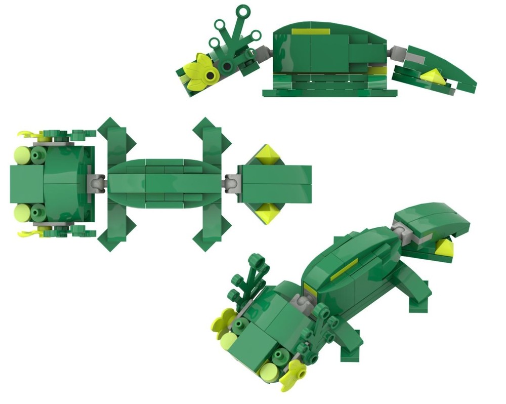 Lego Moc Axolotl By Tinyhandsbuilders Rebrickable Build With Lego