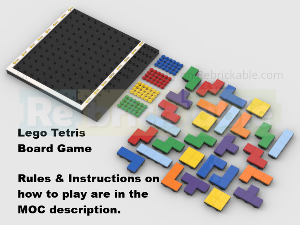LEGO MOC Lego Tetris Board Game - Rules & Instructions In MOC Description by Andy Ps Bricks ...