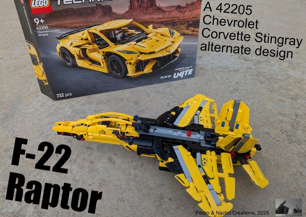 LEGO MOC F-22 Raptor (42205 Chevrolet Corvette Stingray) by jpgon ...