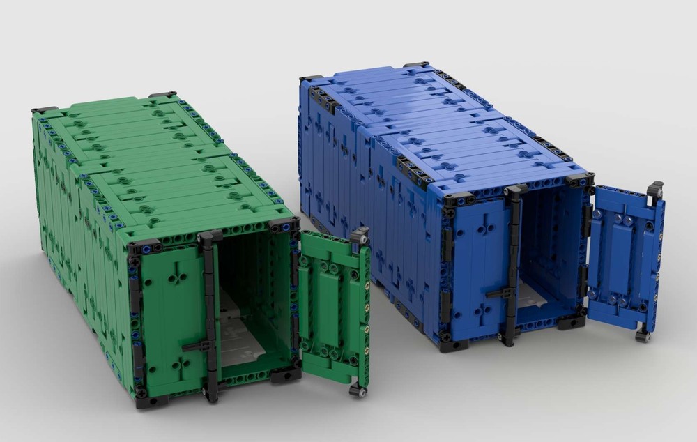 LEGO MOC 20 ft shipping container 1:21 by crazy_technic | Rebrickable ...