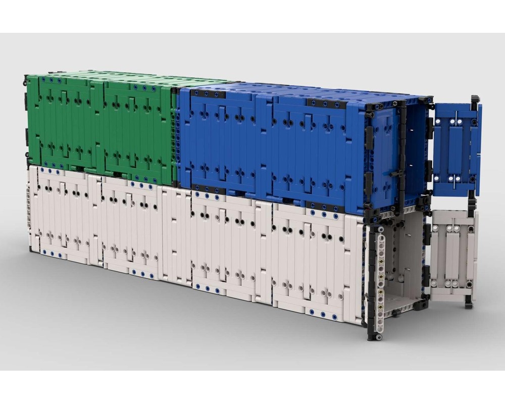 LEGO MOC 20 ft shipping container 1:21 by crazy_technic | Rebrickable ...