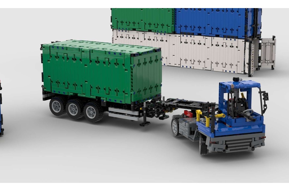 LEGO MOC-223936 container terminal 1:21| terminal tractor + trailer ...