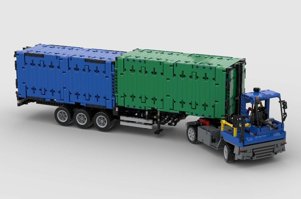 LEGO MOC container terminal 1:21| terminal tractor + trailer ...