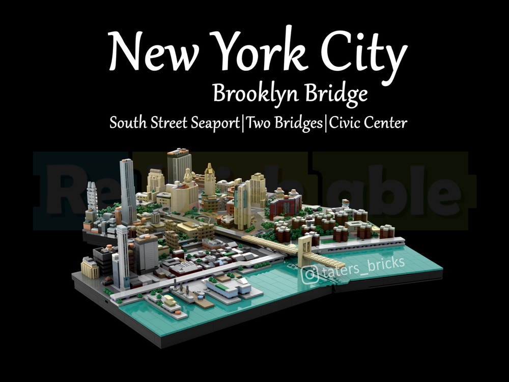 LEGO MOC Brooklyn Bridge Area - New York City by Taters | Rebrickable ...