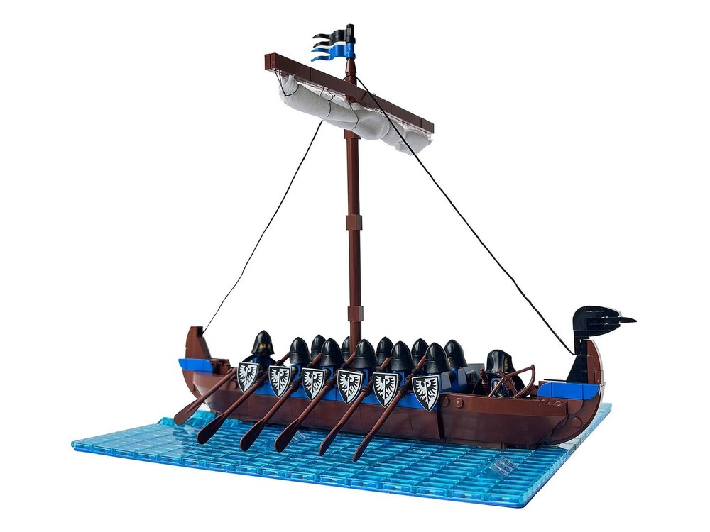 LEGO MOC Black Falcon Longship by DragonMasterBuilder | Rebrickable ...