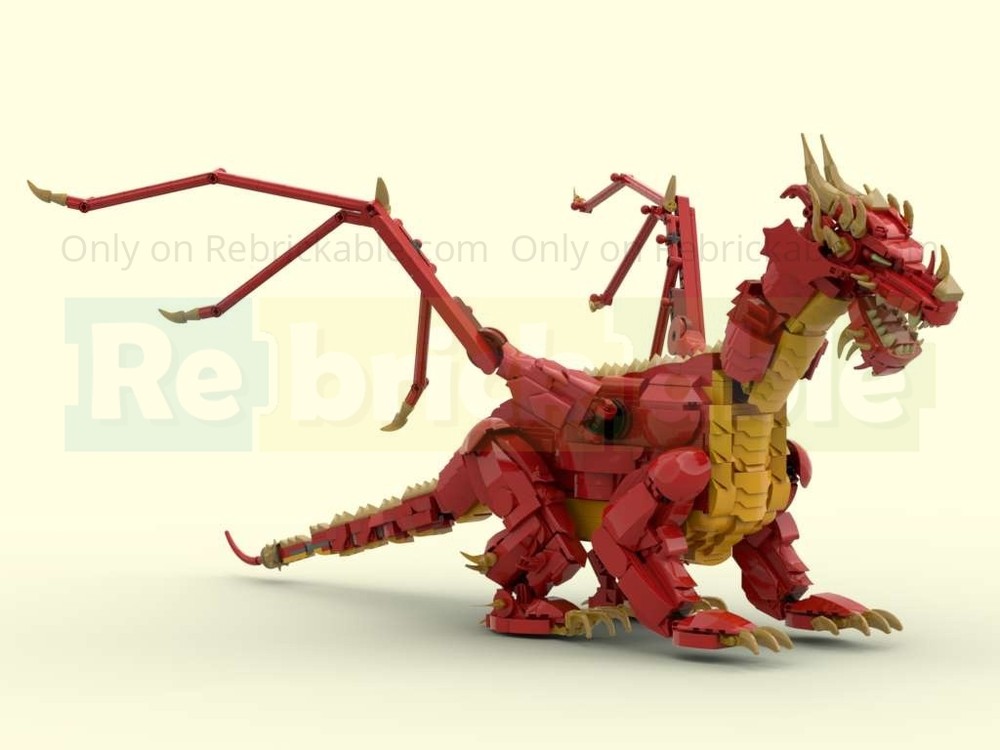 LEGO MOC Red Dragon (Fire) by Phoenix_bricks | Rebrickable - Build with ...