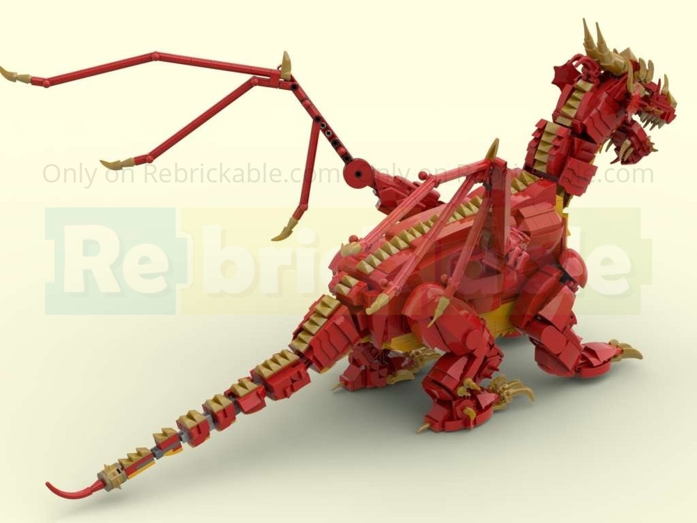 LEGO MOC-223976 Red Dragon (Fire) by Phoenix_bricks | Rebrickable ...