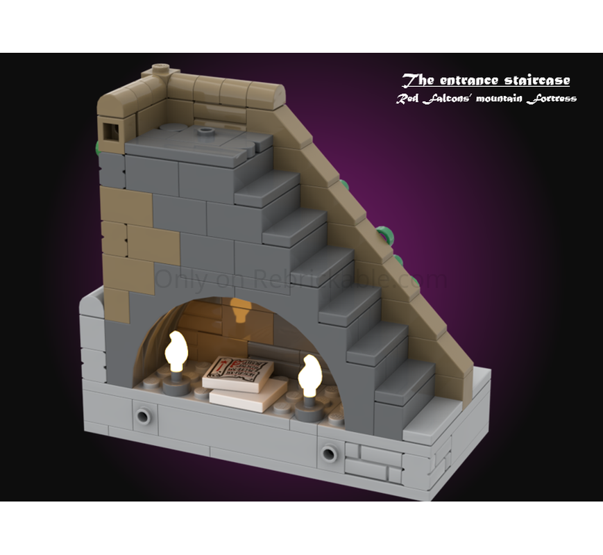 LEGO MOC-223984 The entrance staircase - The Red Falcons' mountain ...