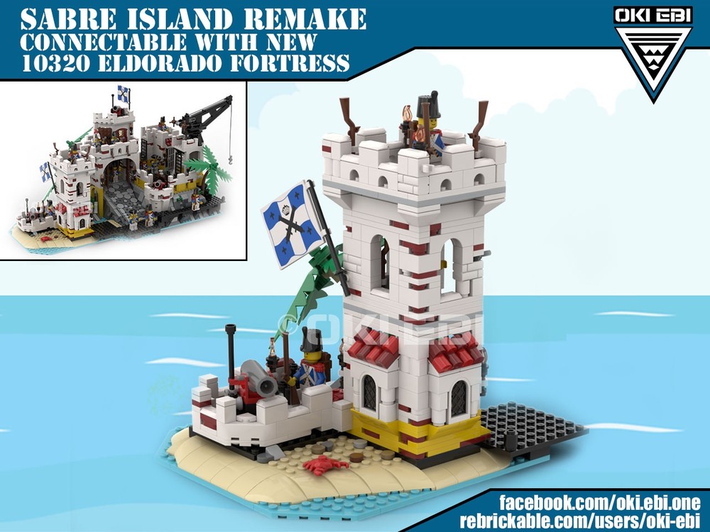 LEGO MOC Sabre Island Remake - Connectable with new 10320 Eldorado ...
