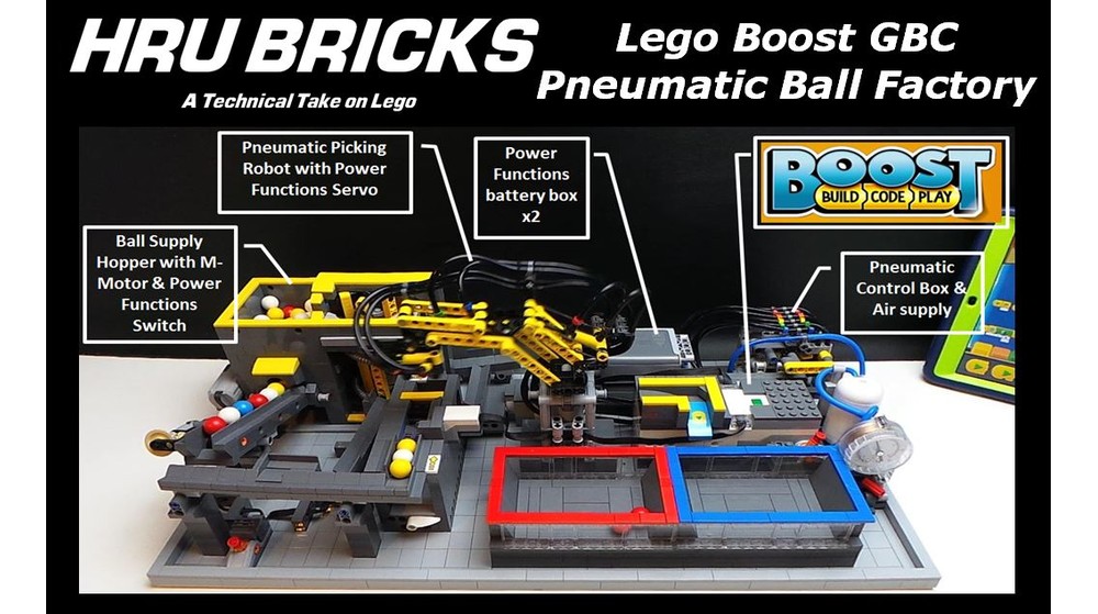 LEGO MOC Lego Boost GBC Pneumatic Ball Factory by HRU Bricks ...