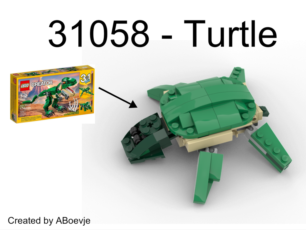 LEGO MOC 31058- Turtle by Aboevje | Rebrickable - Build with LEGO