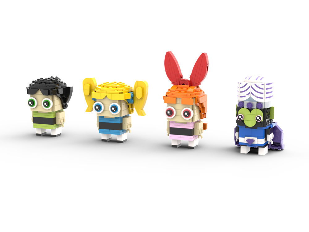 LEGO MOC Blossom, Buttercup, Bubbles & Mojo Jojo Brickheadz bundle PPG ...