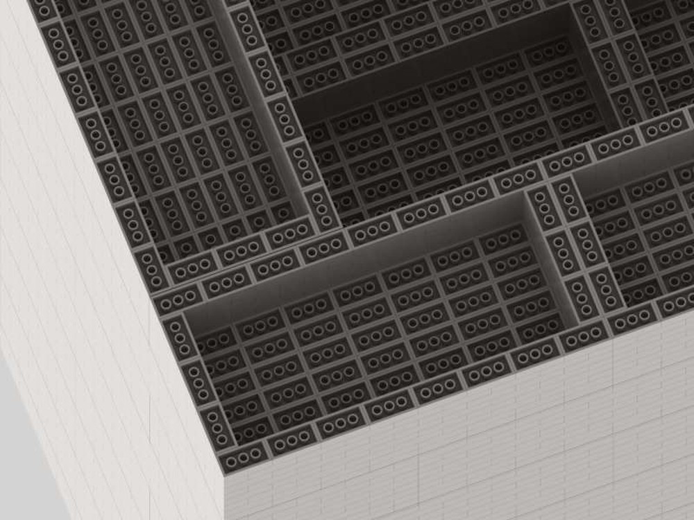 LEGO MOC Giant Lego Brick of Large Bricks made only from 2x4 bricks and ...