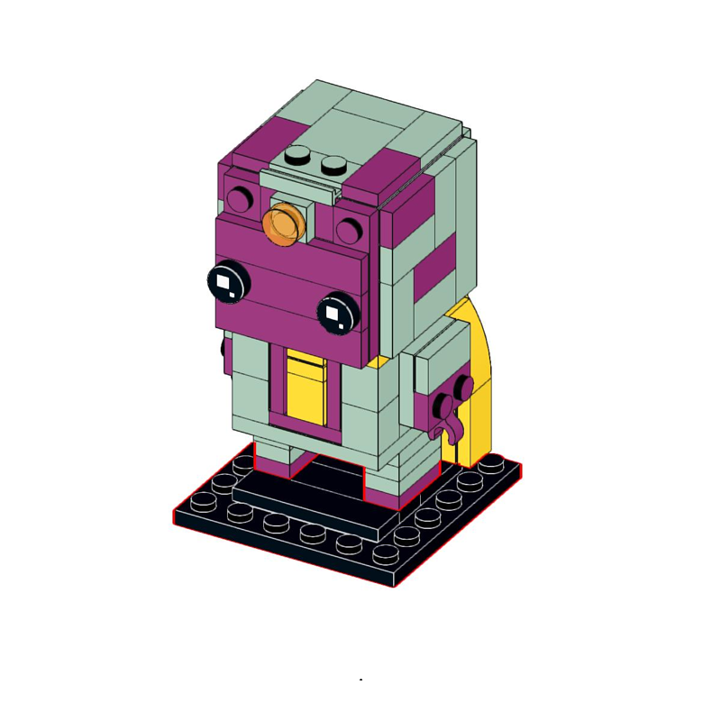 LEGO MOC Vision (MCU) Brickheadz by BlessedBricks | Rebrickable - Build ...