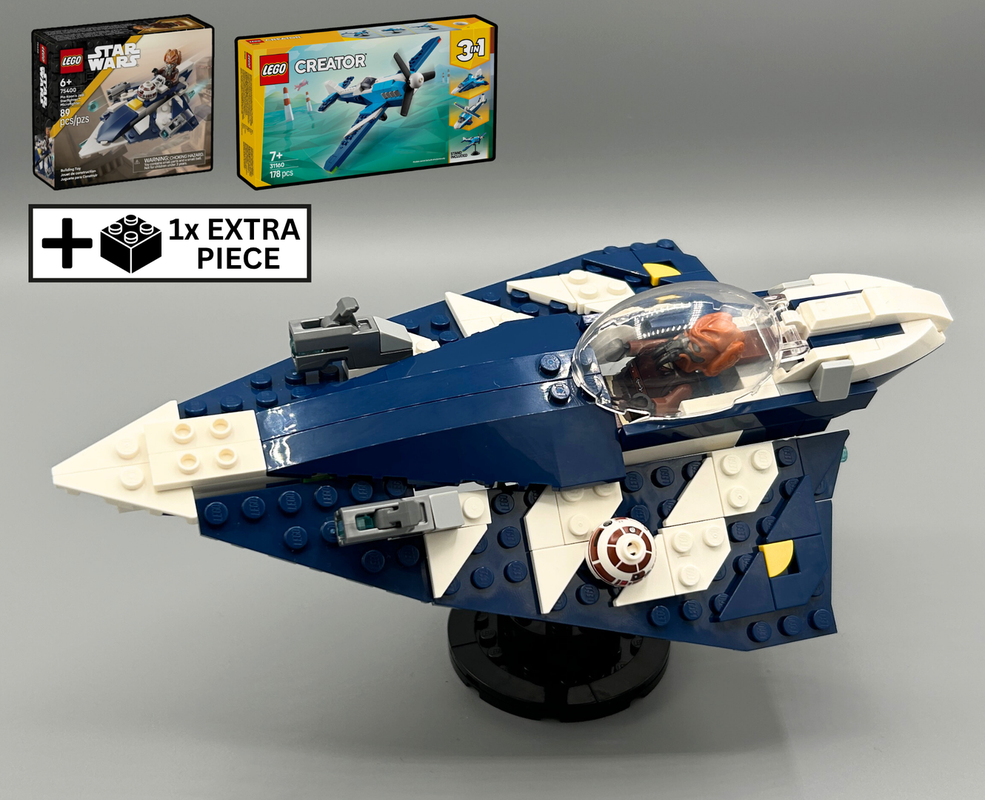 LEGO MOC Plo Koon's Starfighter (Combining 75400 + 31160 + 1x Extra ...