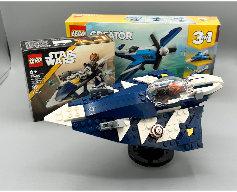 LEGO MOC-224254 Plo Koon's Starfighter (Combining 75400 + 31160 + 1x ...