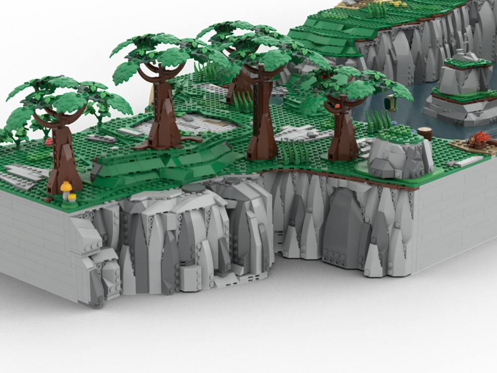 LEGO MOC BoTW Great Plateau Pond with Korok Puzzle by Studs_on_a_Tile ...
