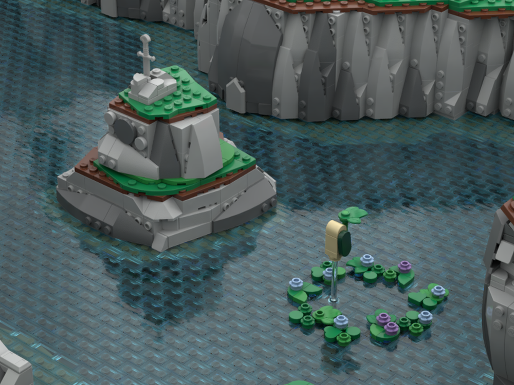 LEGO MOC BoTW Great Plateau Pond with Korok Puzzle by Studs_on_a_Tile ...