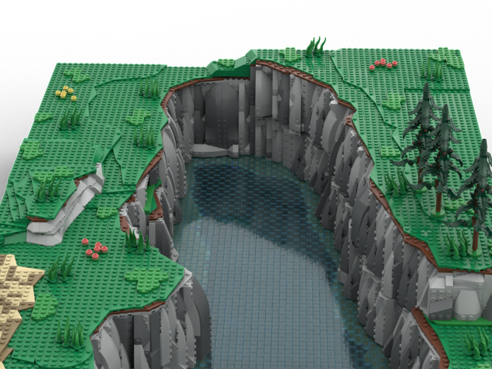 LEGO MOC BoTW Great Plateau Pond with Korok Puzzle by Studs_on_a_Tile ...