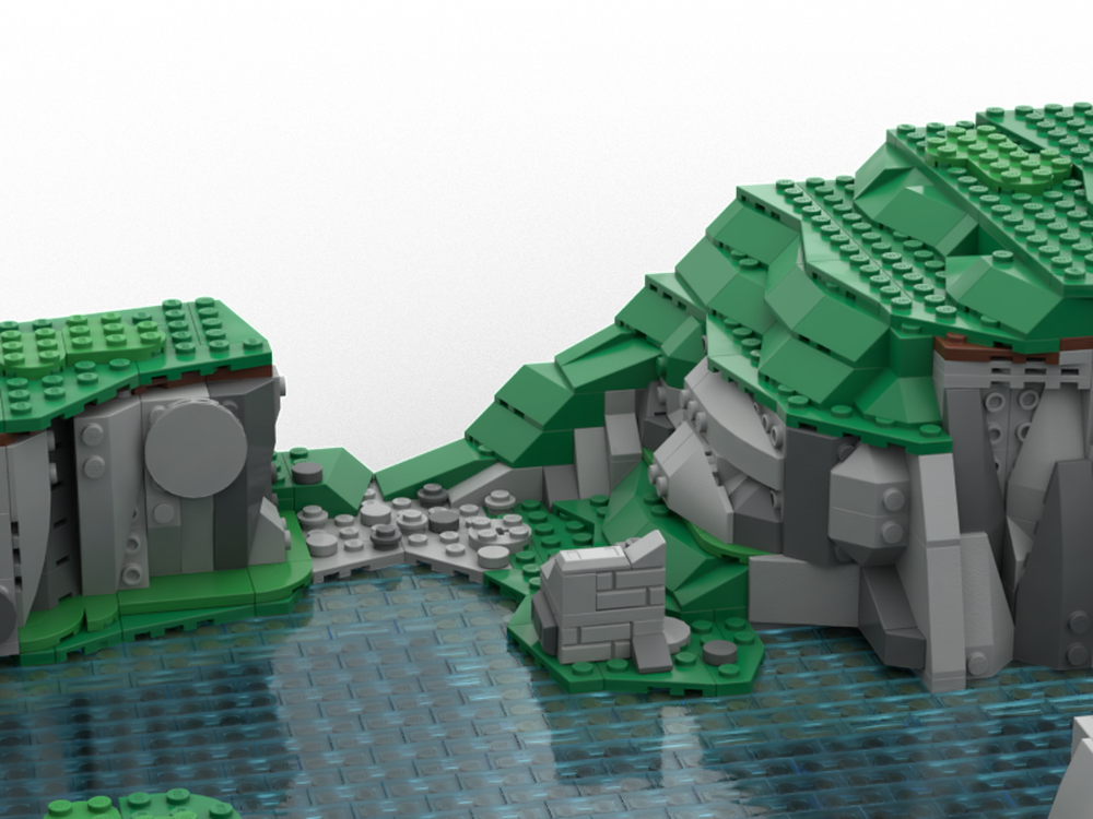 LEGO MOC BoTW Great Plateau Pond with Korok Puzzle by Studs_on_a_Tile | Rebrickable - Build with ...