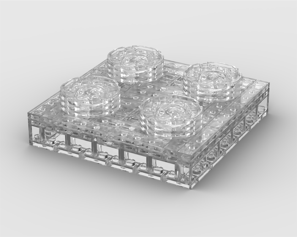 LEGO MOC Upscaled 2x2 trans-plate by Briquoleur | Rebrickable - Build ...