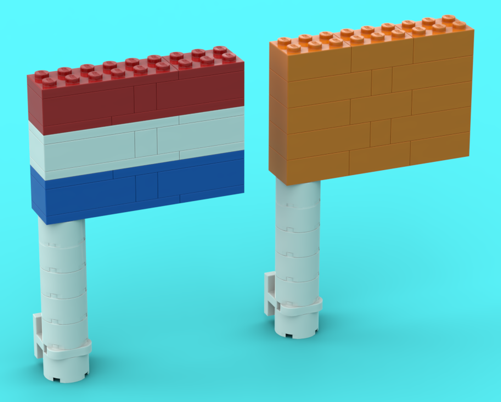 LEGO MOC Upscaled handheld Dutch and Orange Flags by lkerstens ...