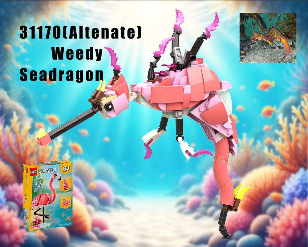 LEGO MOC 31170-Weedy Seadragon (Alternate) by zxmaomao | Rebrickable ...