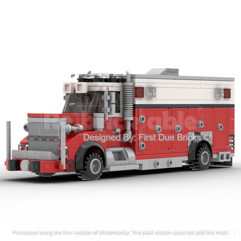 LEGO MOC American Commercial Cab Walk-In Heavy Rescue by First Due ...