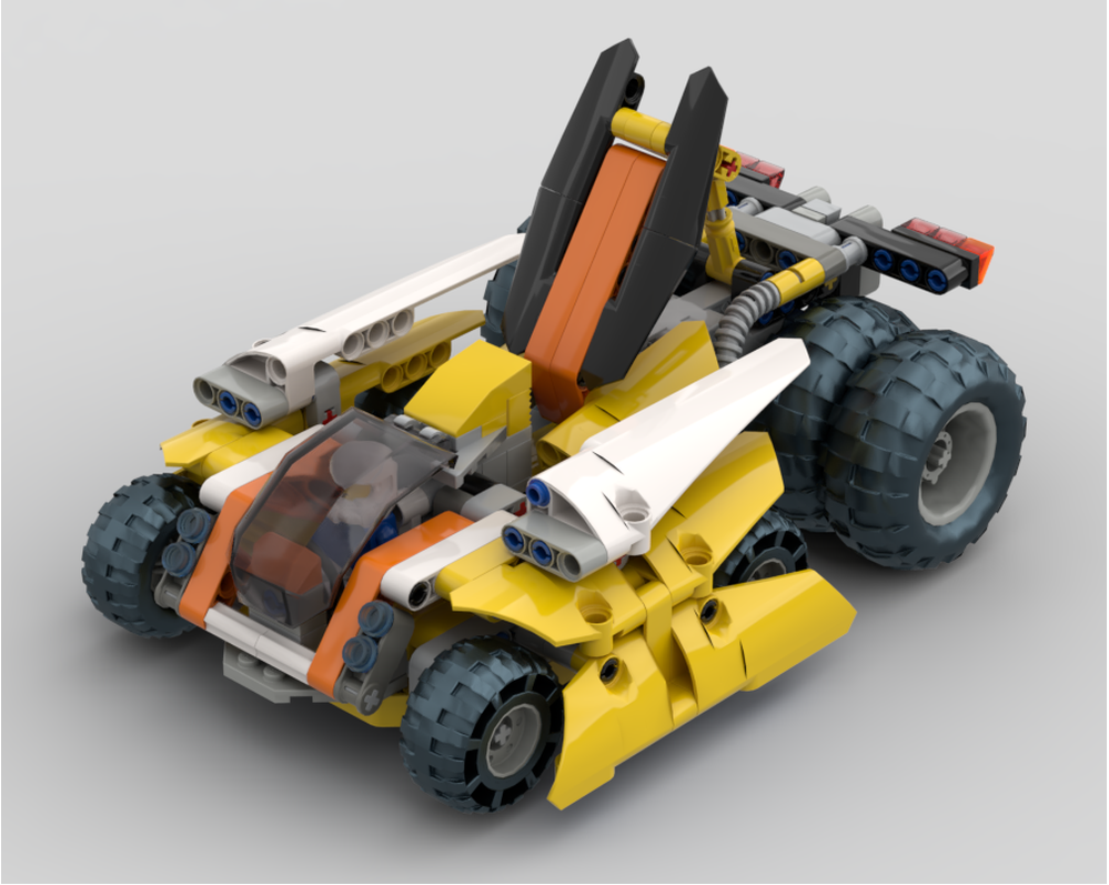 LEGO MOC Cyber Racing Car by HeLi2046 | Rebrickable - Build with LEGO