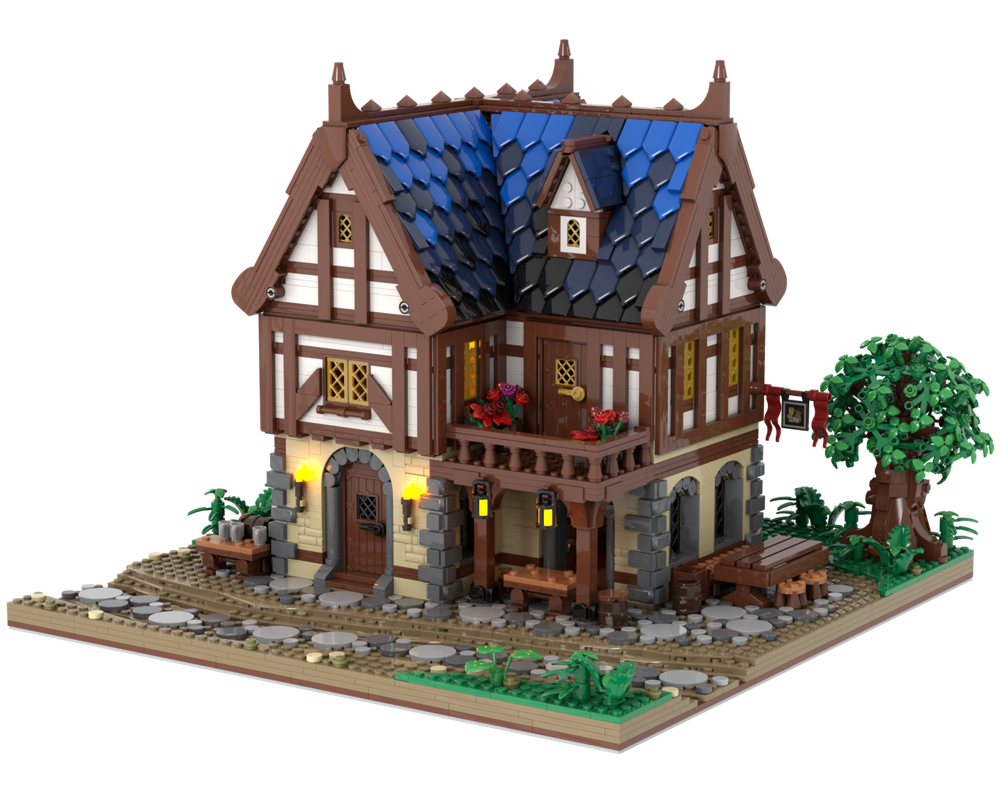 LEGO MOC Medieval Tavern by Cegeha Elbe | Rebrickable - Build with LEGO