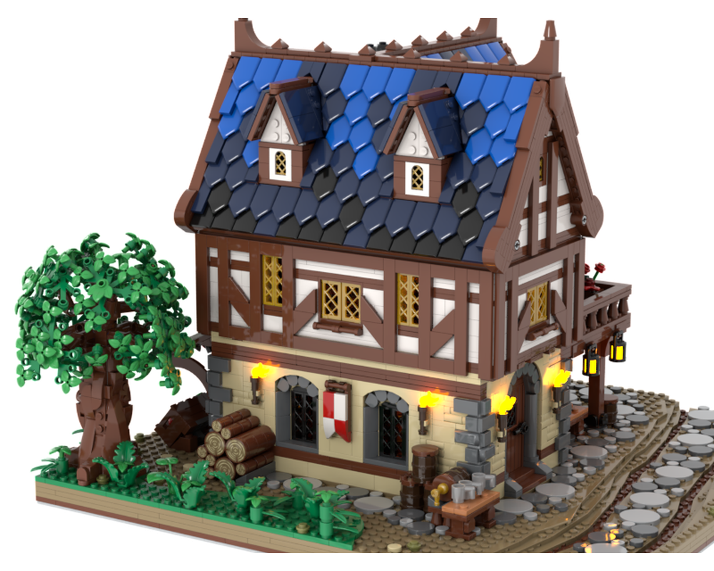LEGO MOC Medieval Tavern by Cegeha Elbe | Rebrickable - Build with LEGO