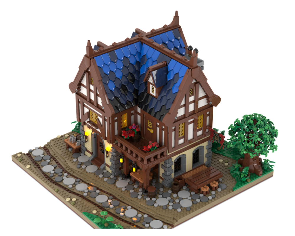 LEGO MOC Medieval Tavern by Cegeha Elbe | Rebrickable - Build with LEGO