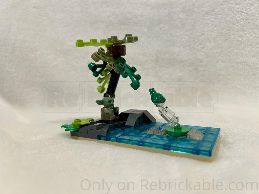 LEGO MOC Small Scale Grogu Bog Scene by Stackem | Rebrickable - Build ...