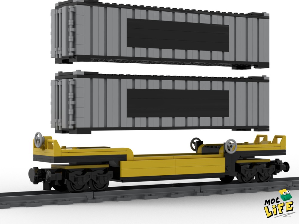 LEGO MOC-22453 Wagon train with containers by MocLife | Rebrickable ...