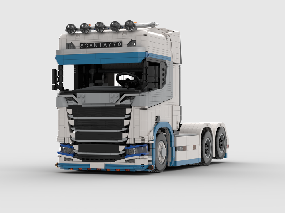 LEGO MOC SCANIA 770s 6x2 truck（tractor blue and white） by LingKong ...