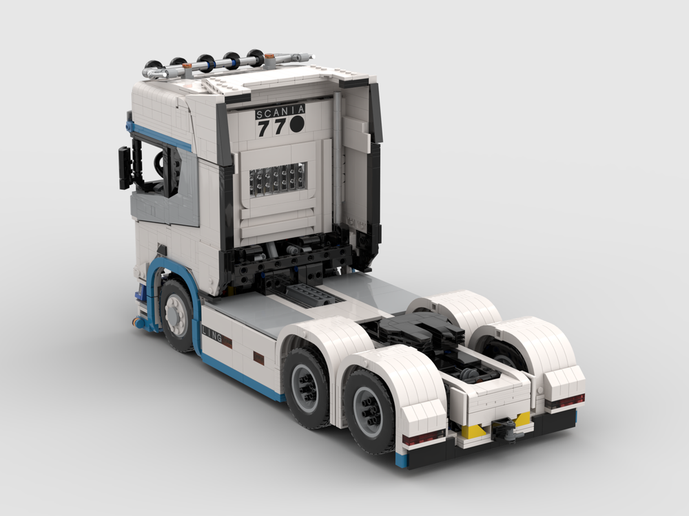 LEGO MOC SCANIA 770s 6x2 truck（tractor blue and white） by LingKong | Rebrickable - Build with LEGO