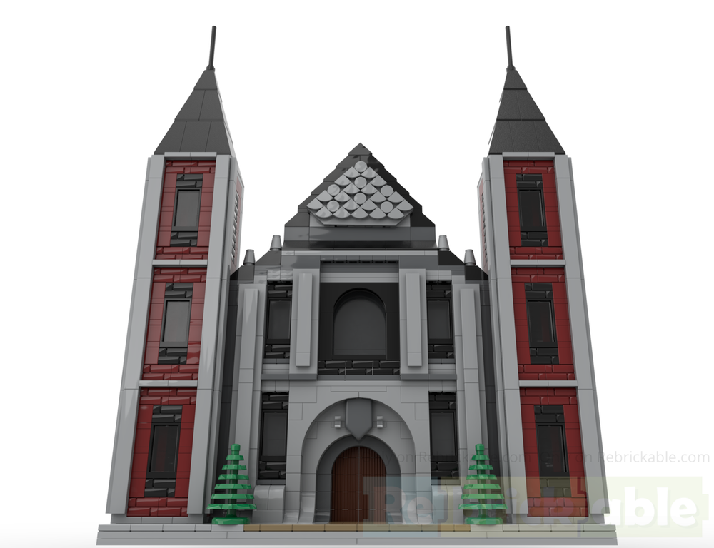 LEGO MOC Public Hall Facade by thebricksandmagic | Rebrickable - Build ...