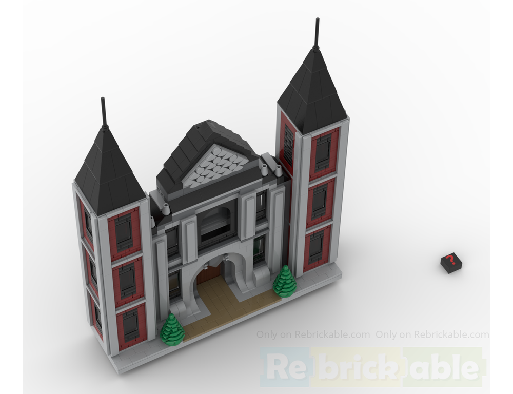 LEGO MOC Public Hall Facade by thebricksandmagic | Rebrickable - Build ...