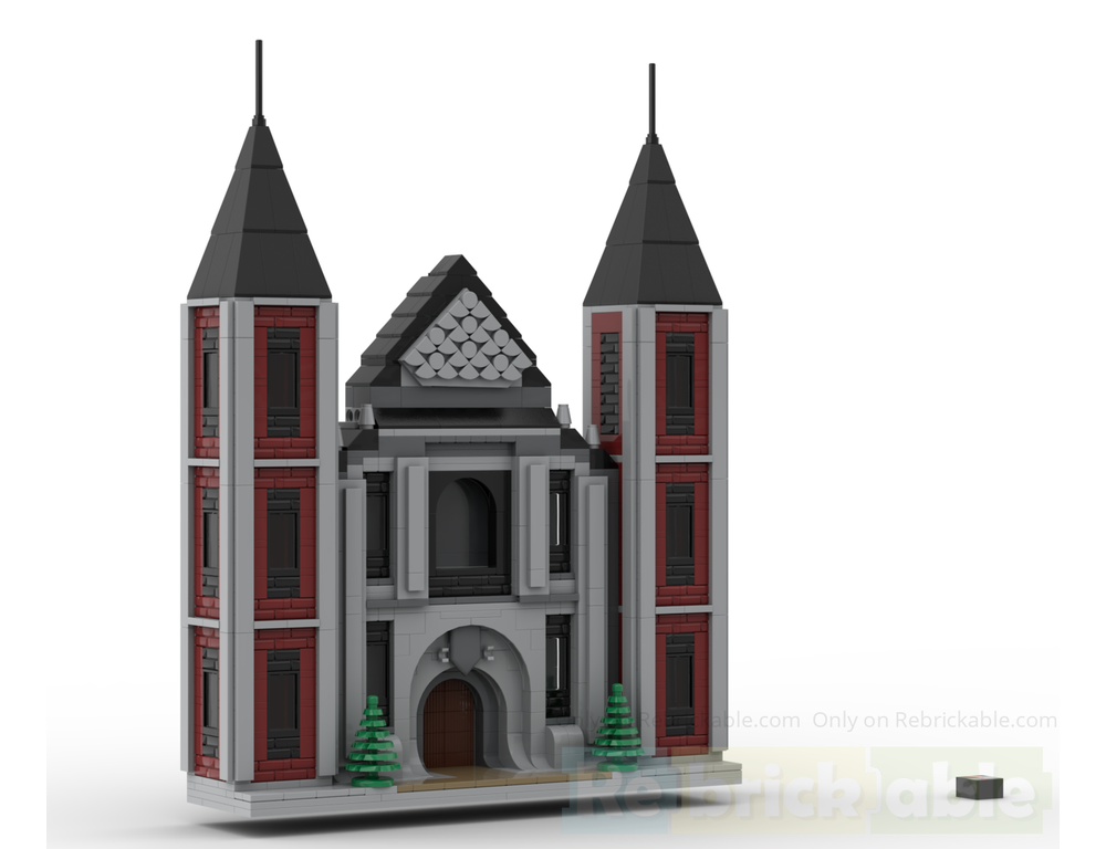 LEGO MOC Public Hall Facade by thebricksandmagic | Rebrickable - Build ...
