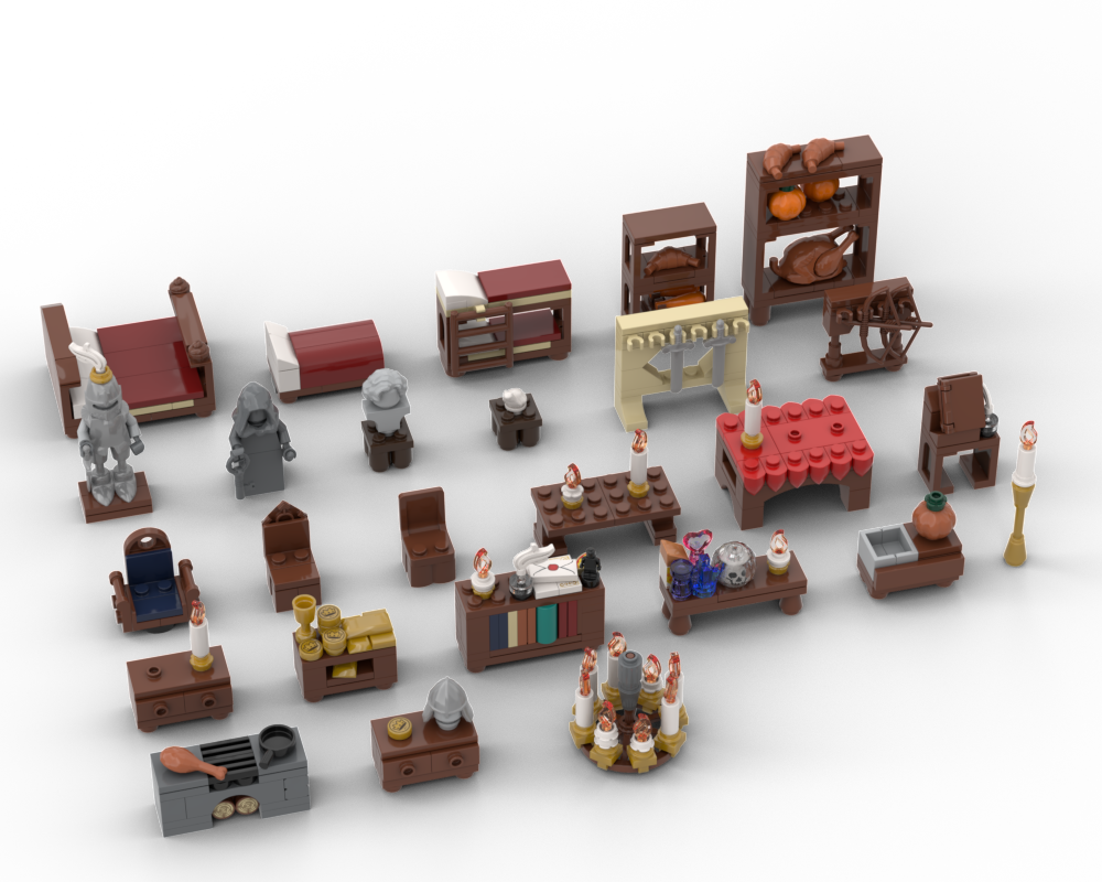 LEGO MOC basic castle furnature by penguin_bobo | Rebrickable - Build ...