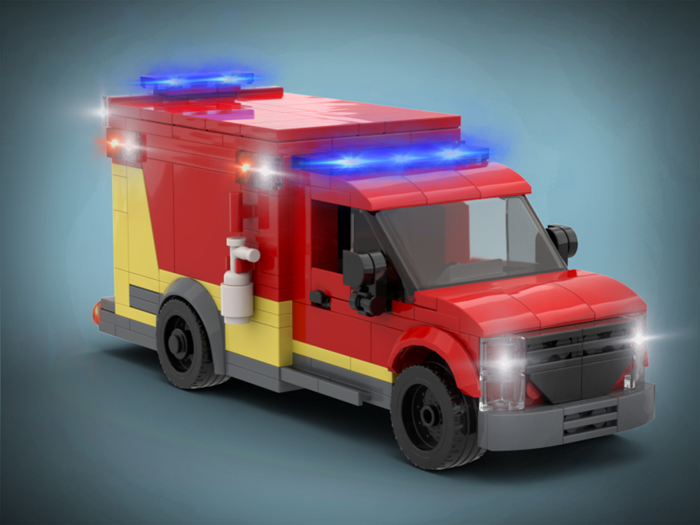 LEGO MOC Fire Dept. Ambulance | EMS 1 by NLdude77 | Rebrickable - Build ...