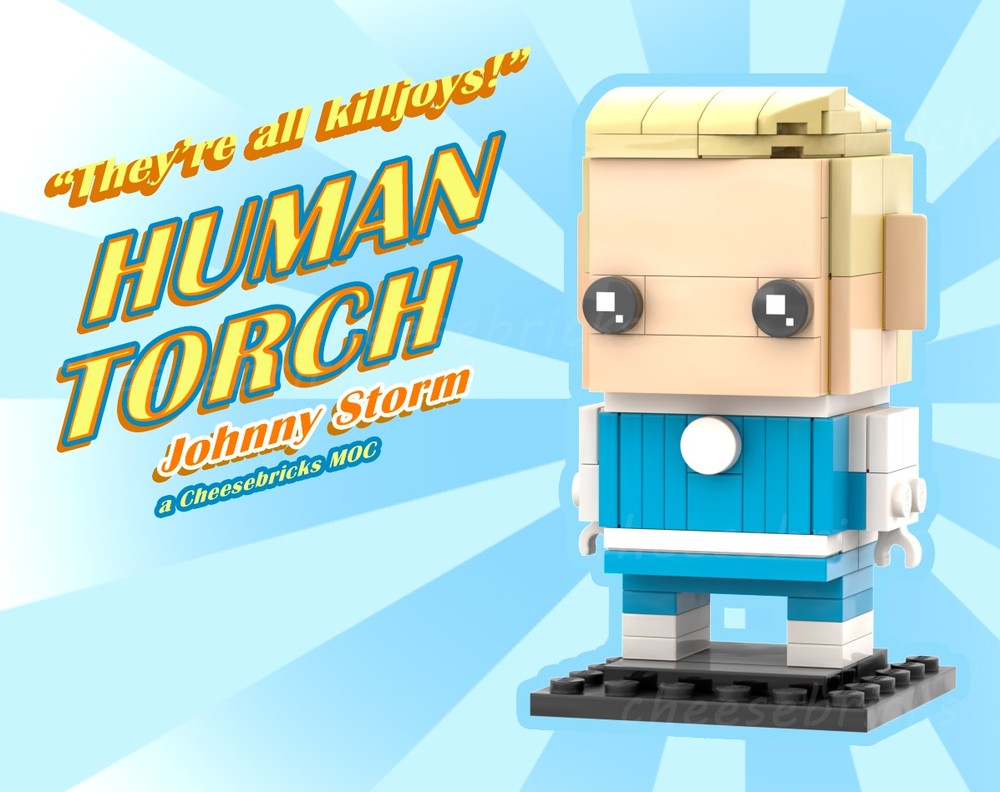 LEGO MOC Human Torch Johnny Storm 1 Fantastic Four Brickheadz Marvel by ...