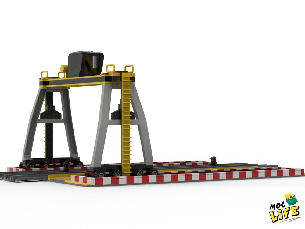 LEGO MOC Crane docking train station by MocLife | Rebrickable - Build ...