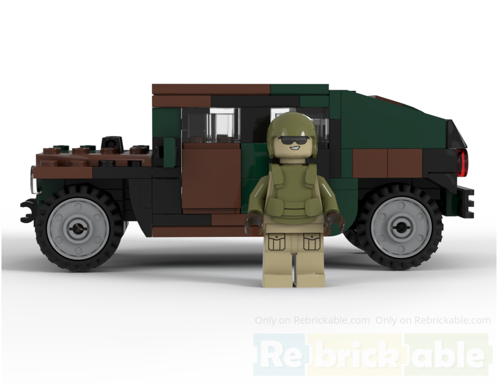 LEGO MOC M1026 HMMWV (Humvee) by 500 HEAVY | Rebrickable - Build with LEGO