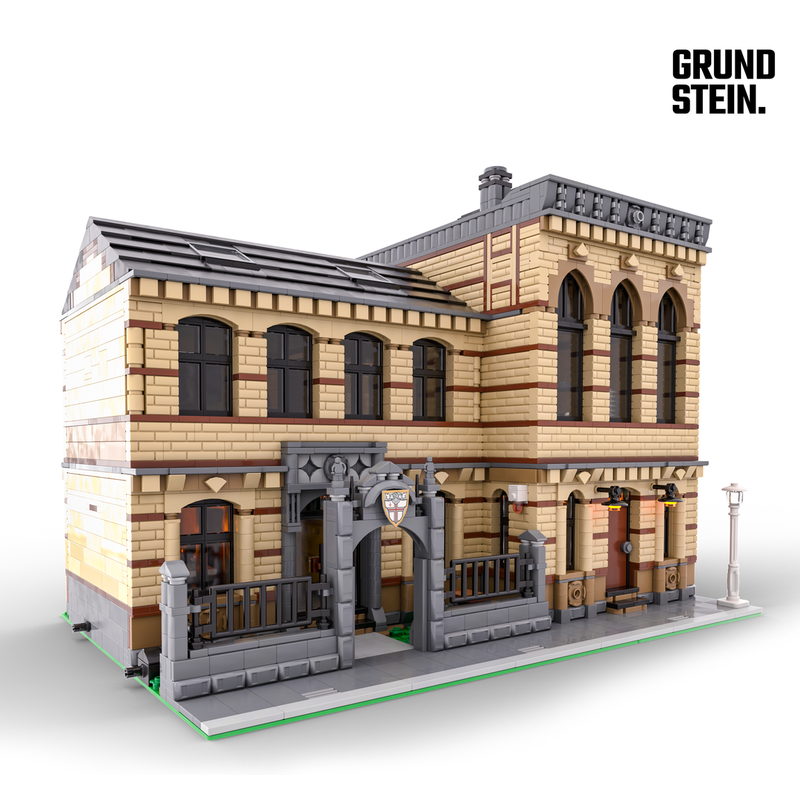 LEGO MOC Modular School by -Felix- | Rebrickable - Build with LEGO